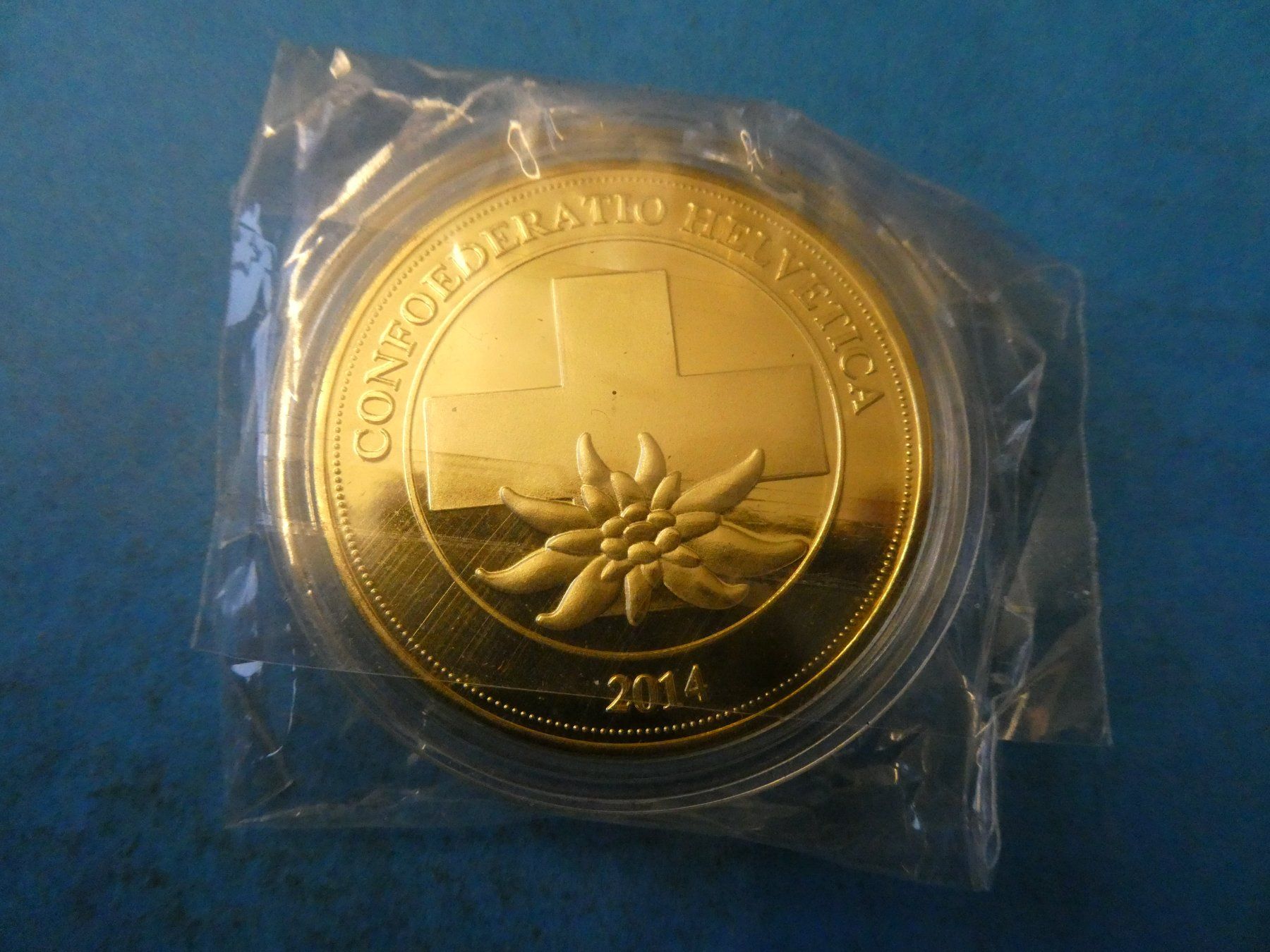 versilberte Medaille 40 mm PP, Davis Cup 2014 (Neu (gemäss Beschreibung ...