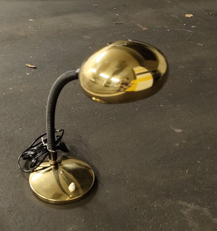 GOLD farben Vintage Spotlampe biegbar 60er 70er Jahre | Kaufen auf Ricardo