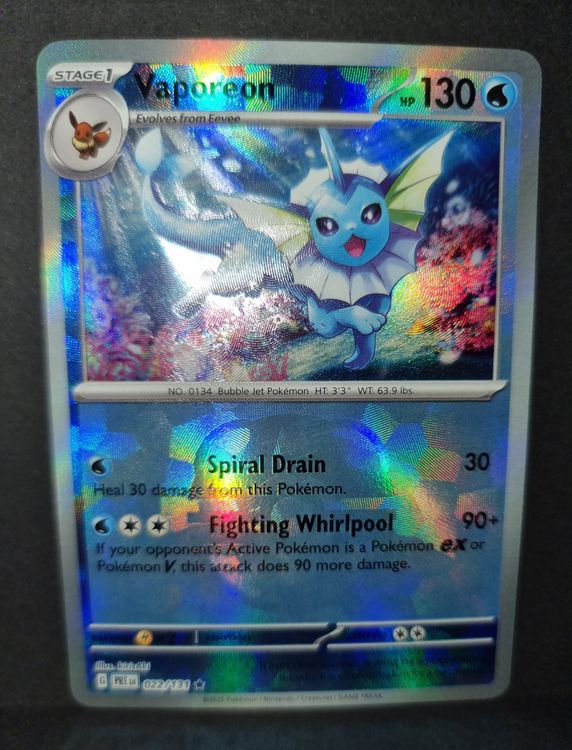 Pokémon Prismatic Evolution Vaporeon Masterball reverse 🇬🇧 | Acheter ...