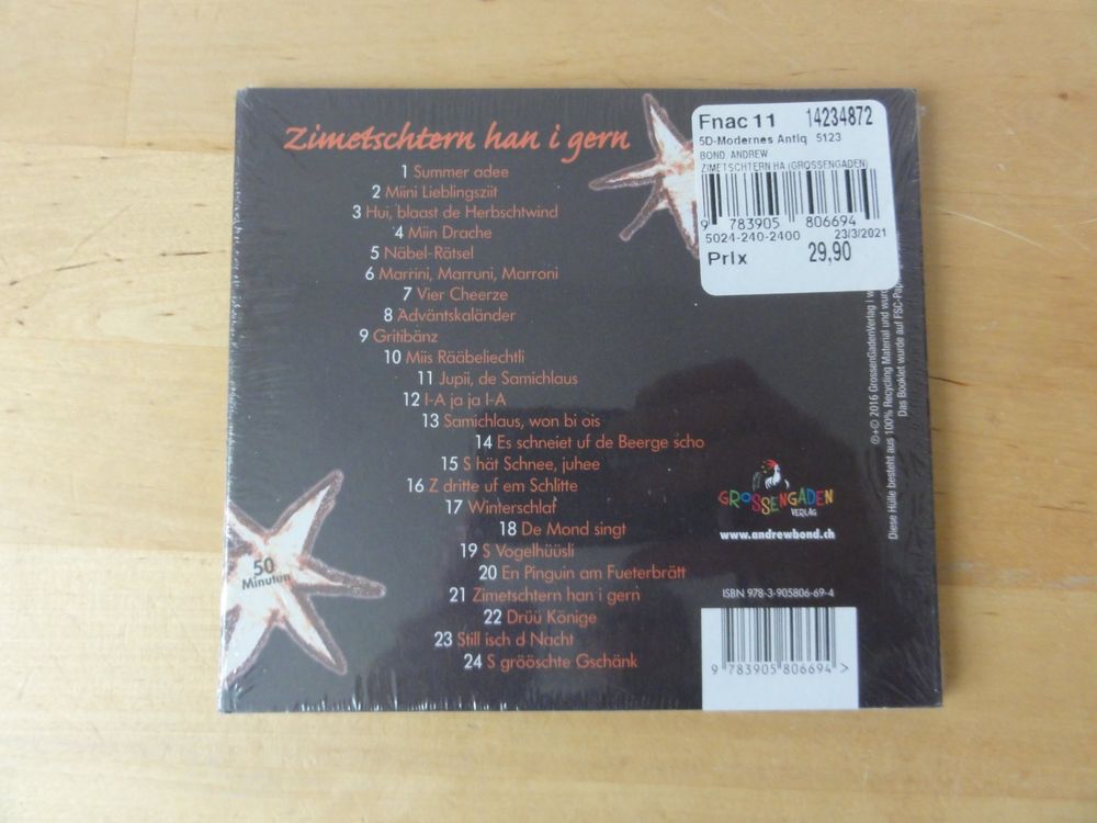 CD Neu original verpackt ANDREW BOND "Zimetstern han i gern" (Neu und ...