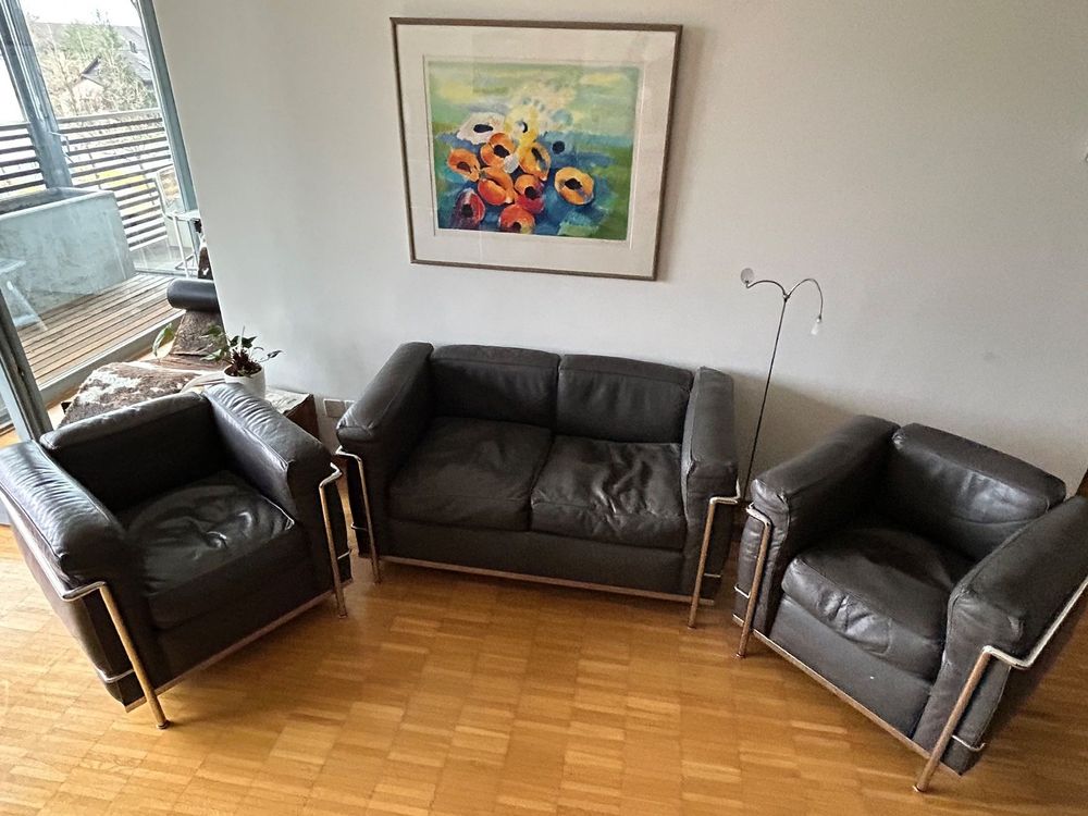 Cassina Fauteuil Corbusier LC2, 2 Sessel und 2er-Sofa Kombi (Gebraucht) in Oberwil-Lieli für CHF ...