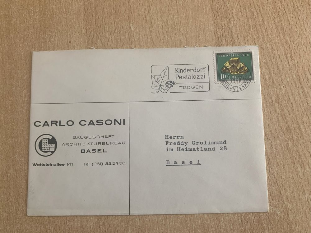 Brief Pro Patria 10 Rp. und Stempel Kinderdorf Pestalozzi | Kaufen auf Ricardo