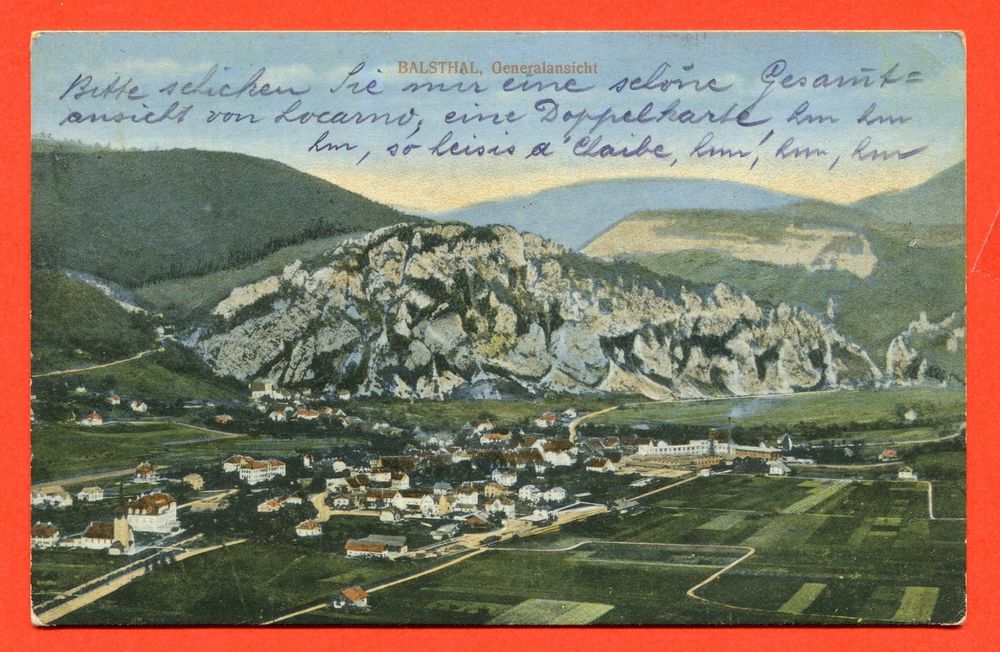 Balsthal colorierte Gesamtansicht 1911 (Gebraucht) in Niederurnen für ...