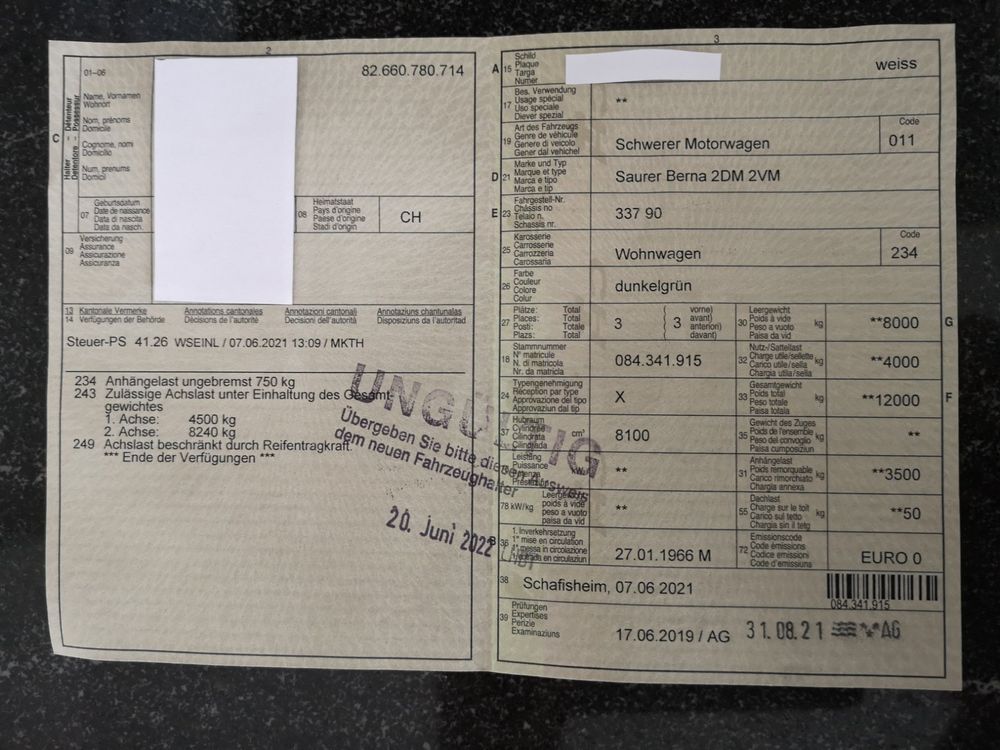 Berna 2 VM ( Wohnmobile ) | Kaufen auf Ricardo