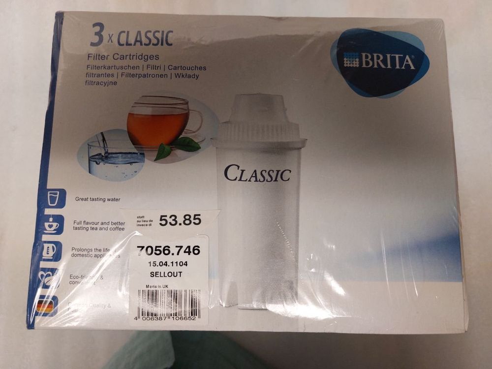 3 x 3 Brita Classic Wasserfilter – NEU (= 9 Kartuschen) (Neu und originalverpackt) in Pambio ...