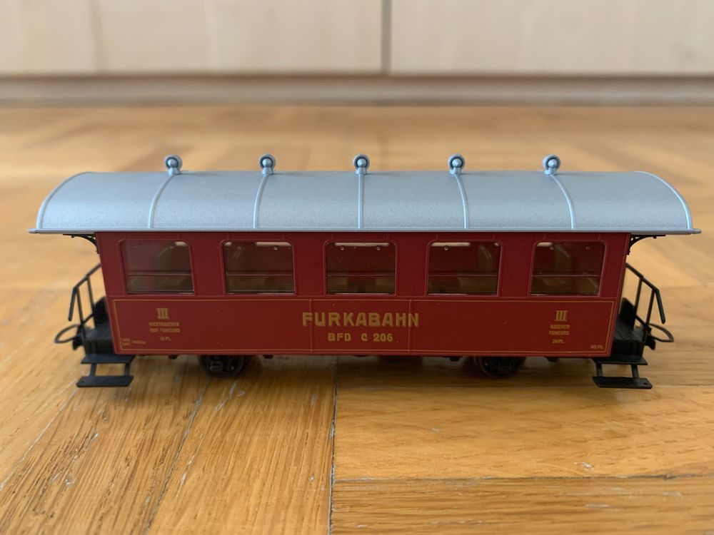 Bemo H0e/H0m wagon Furkabahn 3ème classe BFD G 206 (OVP) (Gebraucht) in ...