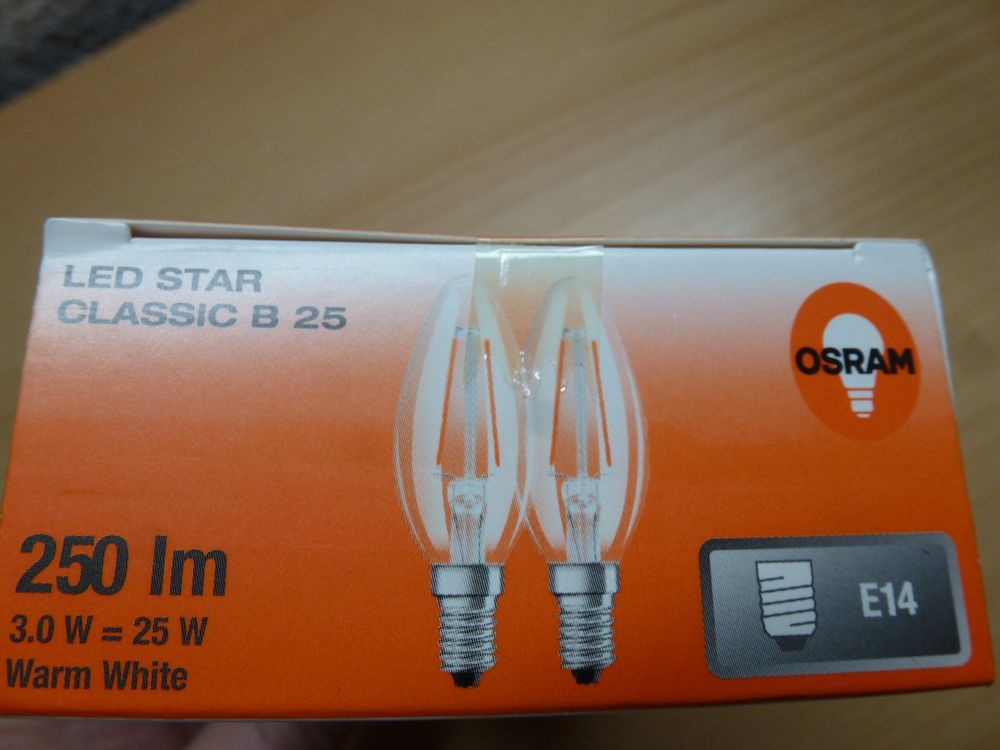 2St. LED E14 2,5W=25W 250lm Warm white Osram | Kaufen auf Ricardo