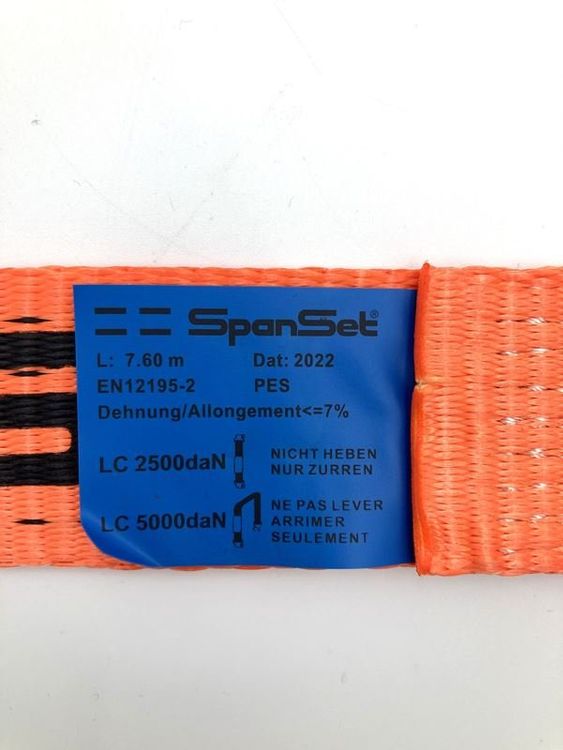 SPANSET Zurrgurte | L: 7.60 m | Breite 5 cm (Neu (gemäss Beschreibung ...