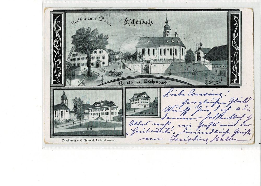 Gruss aus ESCHENBACH LU gel. 1899! sehr schöne Mehrbildkarte | Kaufen auf Ricardo