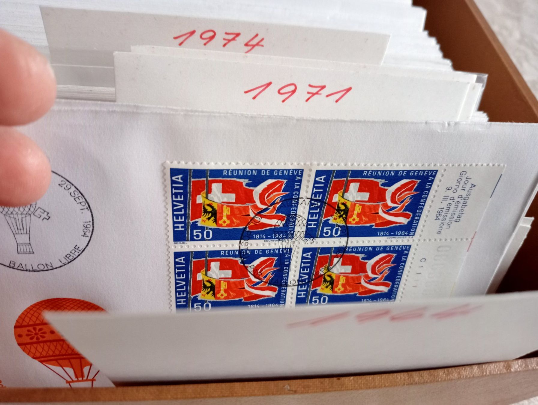 Große FDC Briefmarken Sammlung Schweiz 1964-1977 Top Zustand (Gebraucht ...