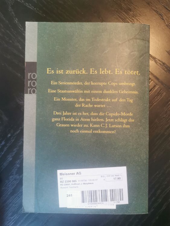 J. Hoffman - Morpheus - Thriller (Gebraucht) in Lenzburg für CHF 5 ...