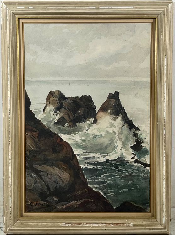 Meehres Ansicht Aquarell, Unleserliche Signiert | Kaufen auf Ricardo