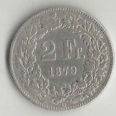 ** SCHWEIZ::: 2.- FRANKEN - SILBER JAHR 1879 ** | Kaufen auf Ricardo