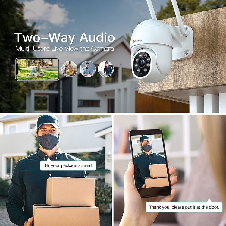 Überwachungskamera Outdoor 1080P Kabellose IP WLAN Dome Cam (Neu und ...