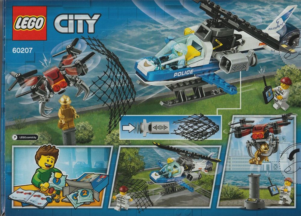 LEGO CITY 60207 POLIZIA AEREA ALL'INSEGUIMENTO DEL DRONE new (Neu und ...