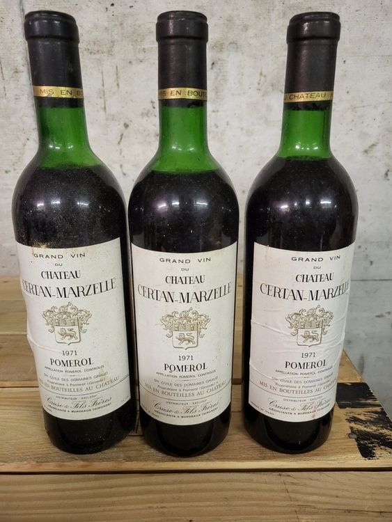 3 Flaschen Chateau Certan Marzelle 1971 Pomerol (Gebraucht) in Untersiggenthal für CHF 45 – mit ...