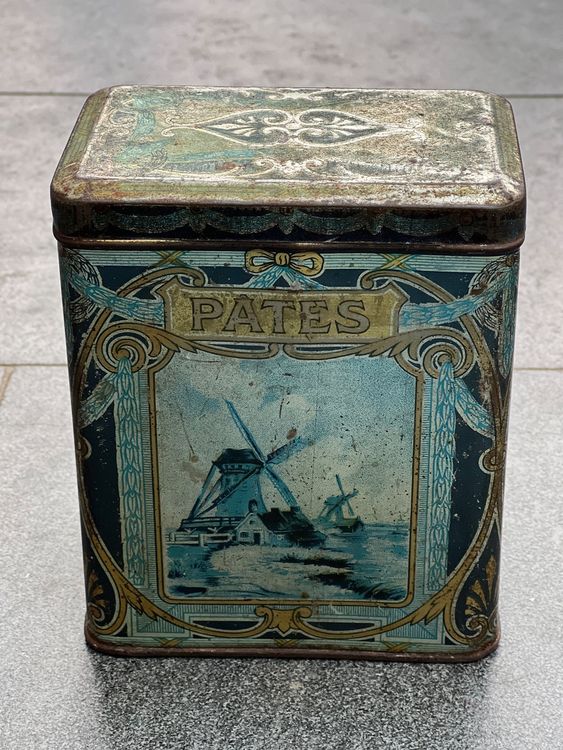 Blechdose Pates antik Dose blau Frankreich, Holland (Gebraucht) in ...