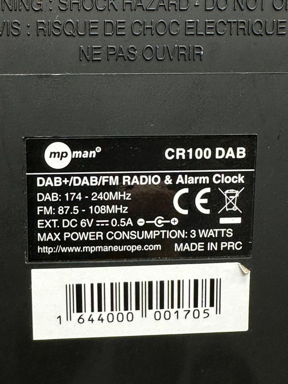 Radio-réveil MPMAN CR100 Noir DAB+/DAB/FM double alarme (Gebraucht) in ...