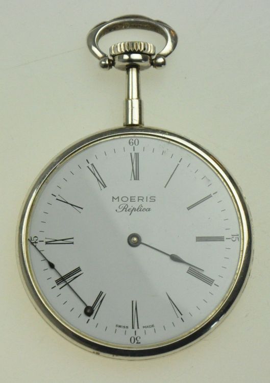 Flache Taschenuhr Moeris aus Sterling Silber | Kaufen auf Ricardo