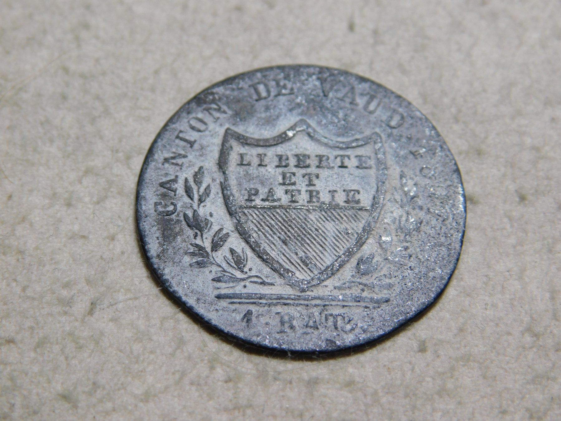 Kantonsmünze Waadt 1827 - 1 Batzen, Billon, sehr schön (Gebraucht) in ...