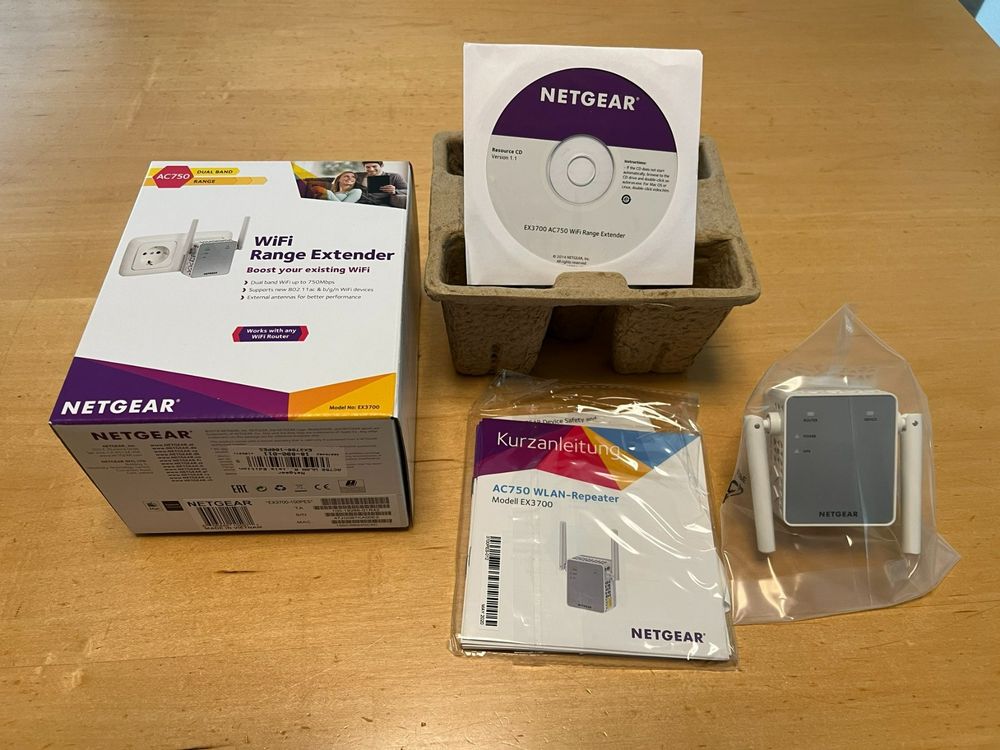 NETGEAR AC750 WiFi Range Extender EX3700 (Neu und originalverpackt) in ...