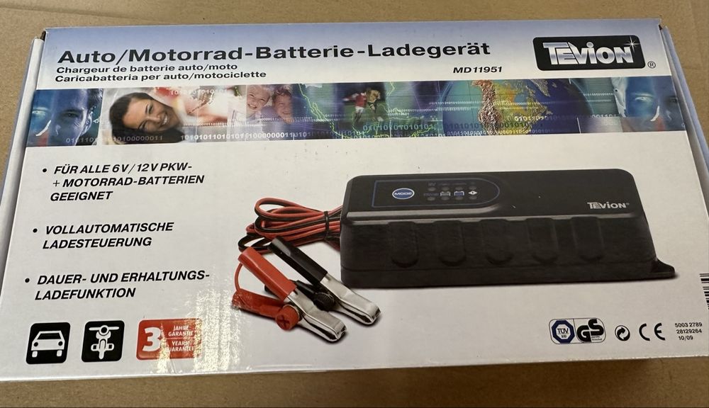 Tevion Auto/Motorrad Batterieladegerät MD 11951 (Gebraucht) in Höri für ...