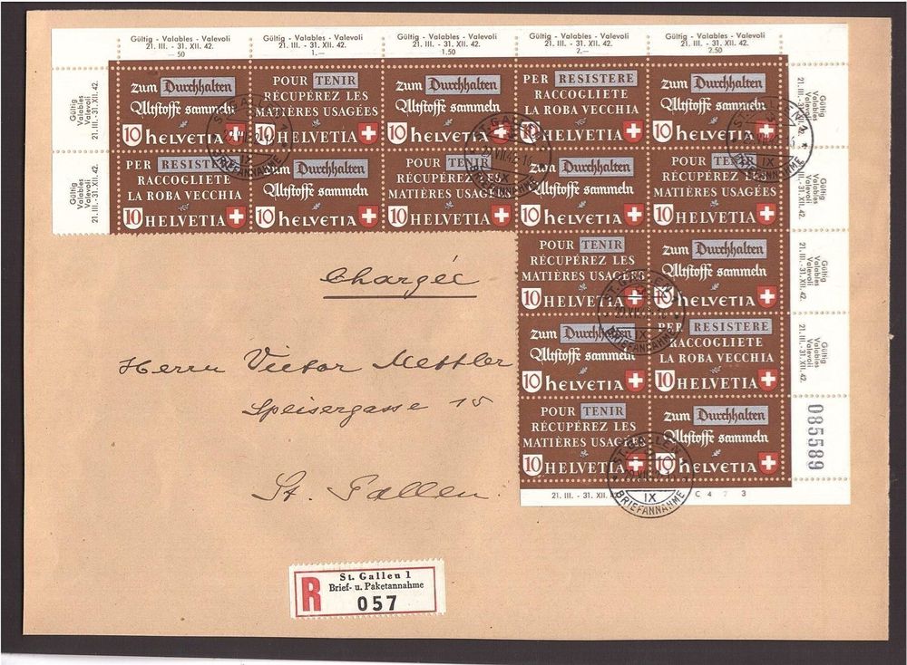 Altstoff Teilbogen Briefvorderseite (Aba | Kaufen auf Ricardo