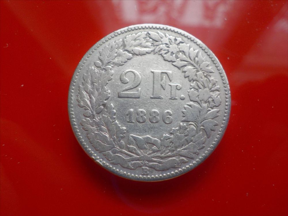 Alter CH- 2 Fränkler 1886 Silber Münze (Gebraucht) in Glis für CHF 18 – mit Lieferung auf ...