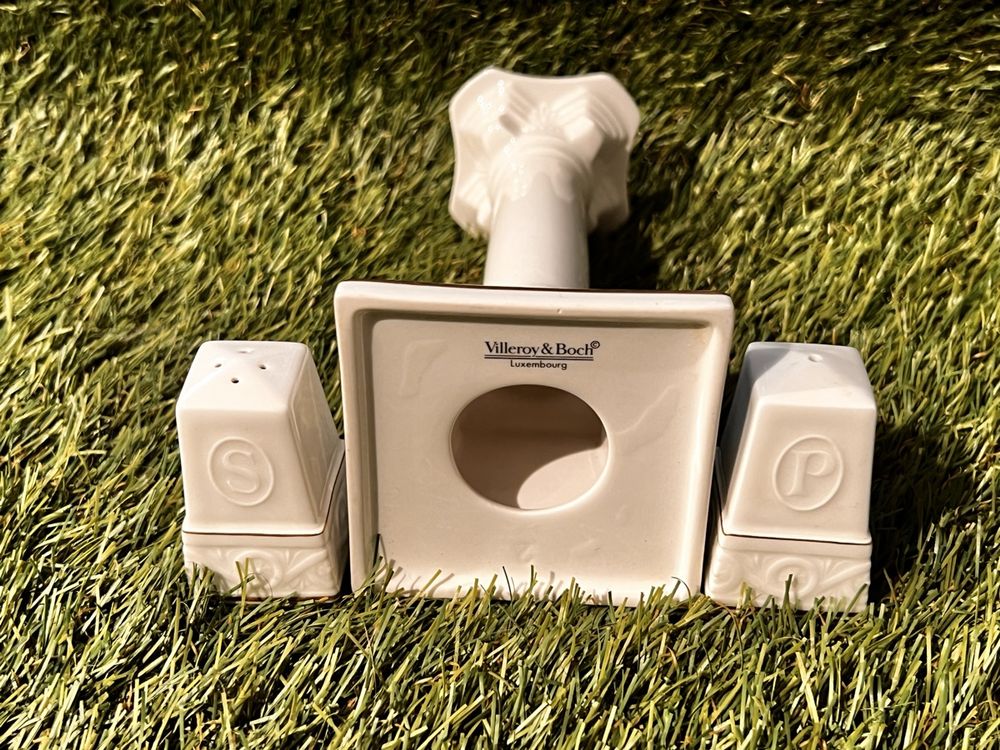 Villeroy & Boch Kerzenständer und Salz & Pfeffer goldrand (Neu (gemäss ...