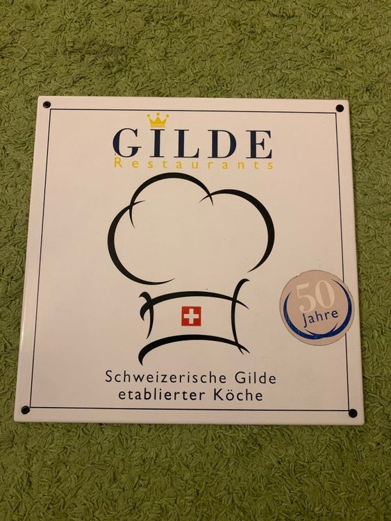 Schöne Emaille Tafel Schild Gilde Restaurant Blechschild | Kaufen auf ...
