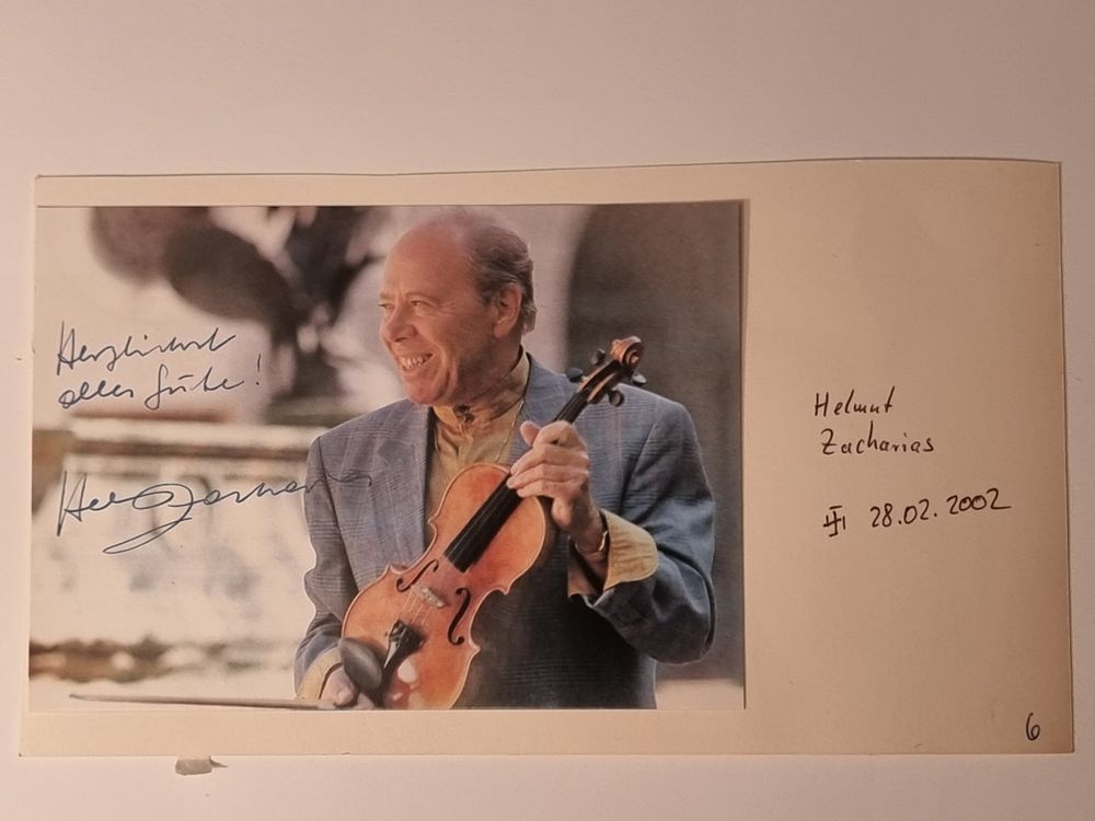 Helmut Zacharias Originalautogramm (Gebraucht) in Winterthur für CHF 8 – mit Lieferung auf ...
