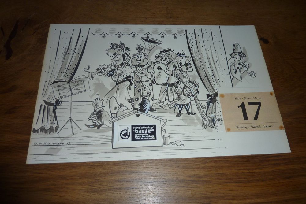 Basler Fasnacht,Original Aquarell,Ch.Eichenberger,Künstler (Gebraucht) in Lausen für CHF 25 ...