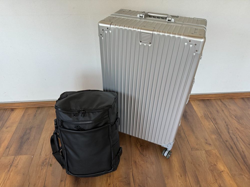 2 tlg. ALU Reisekoffer gateBAG SILBER XL 78cm + Rucksack NEU | Kaufen ...
