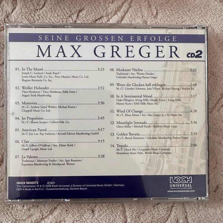 Max Greger - Seine grossen Erfolge - 3er CD Set Top! (Neu (gemäss ...