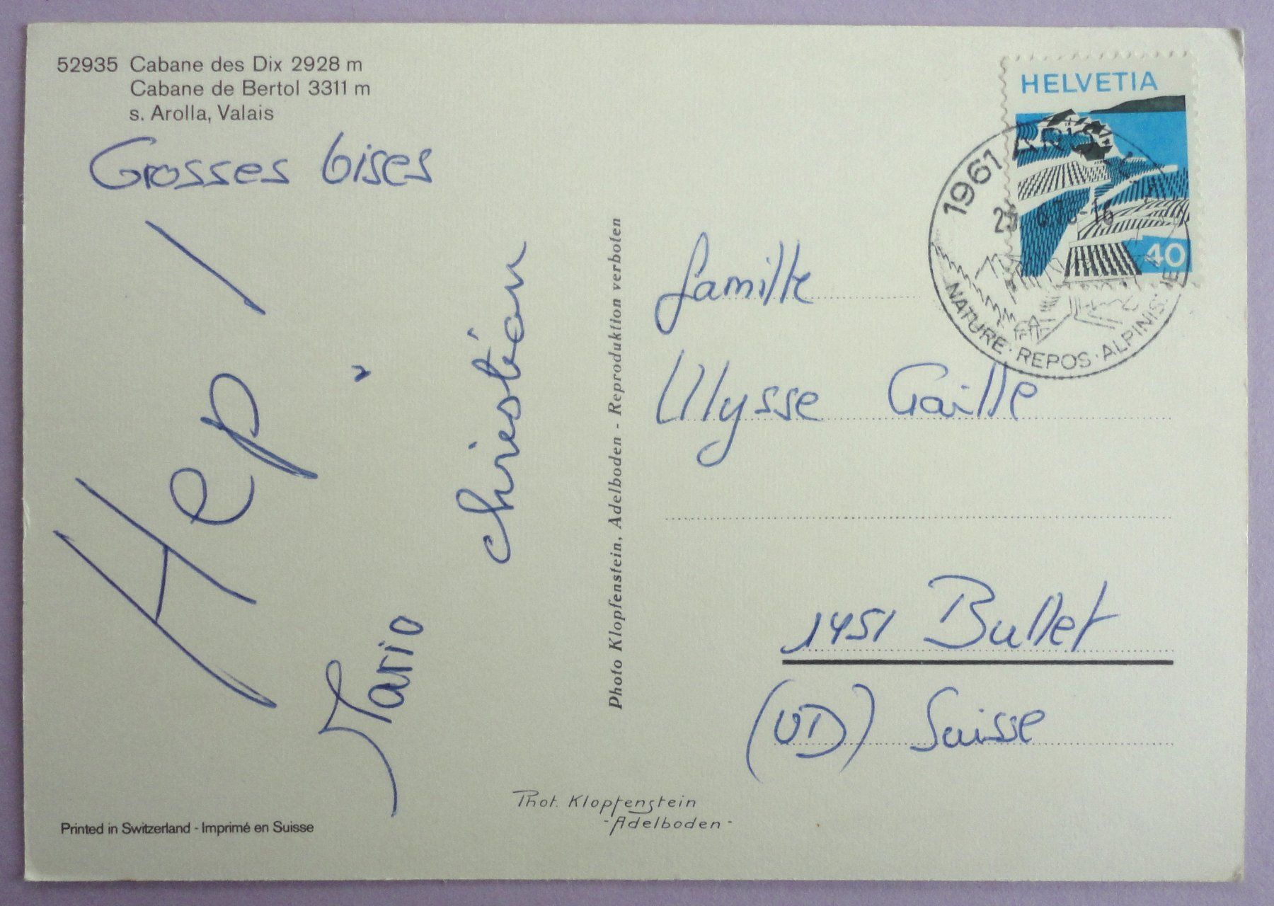 Cabane des Dix - Cabane de Bertol s. Arolla (D'occasion) à Fétigny pour ...