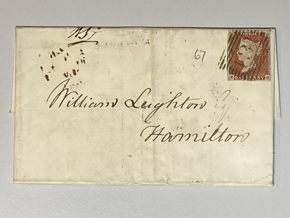 Grossbritannien 1847, 4 Margin 1d Red, gest. Hanover Street (Gebraucht ...