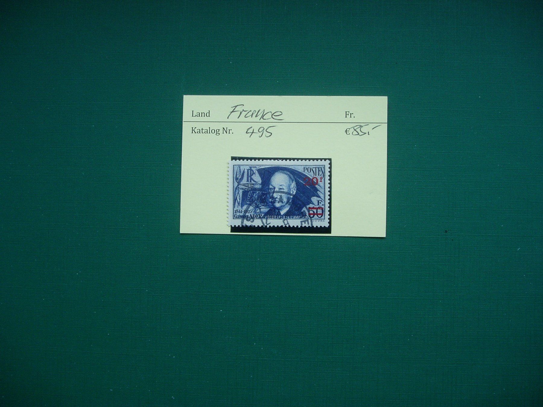 Frankreich Nr. 495 mit Überdruck (Gebraucht) in Rudolfstetten für CHF 1 ...