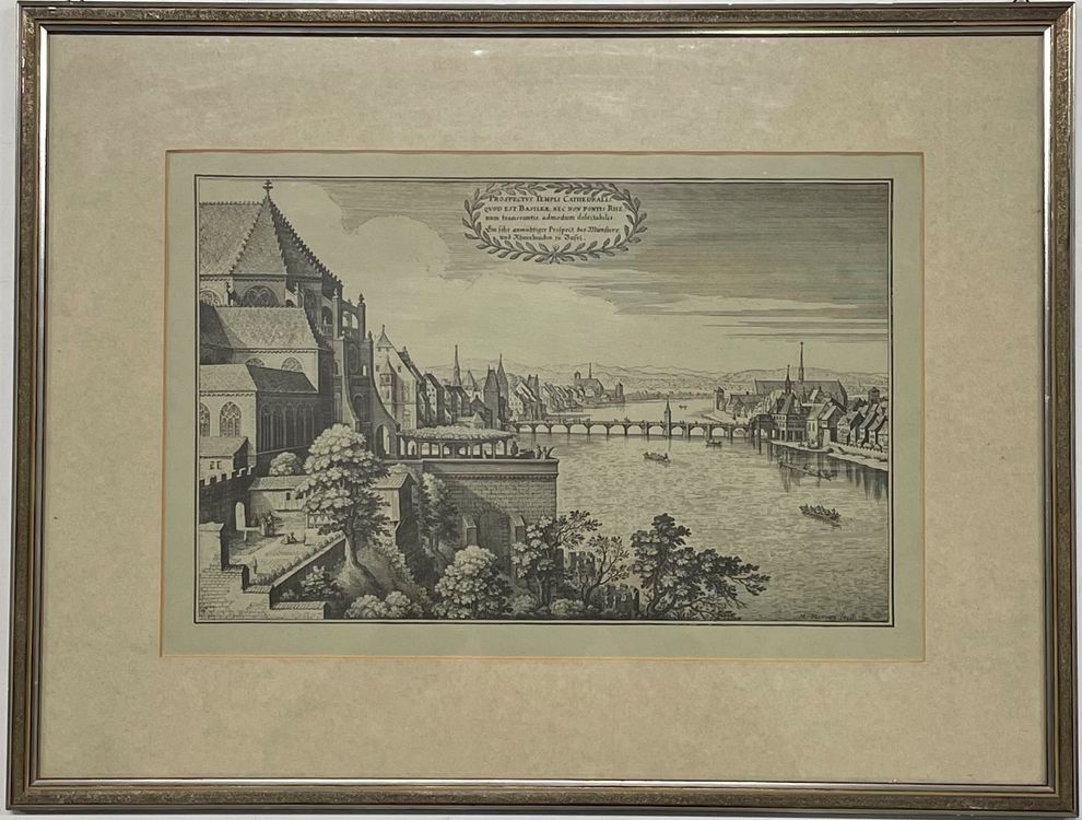 Matthäus Merian (1593-1650) Münsters, & Rheinbrücken Stich | Kaufen auf ...