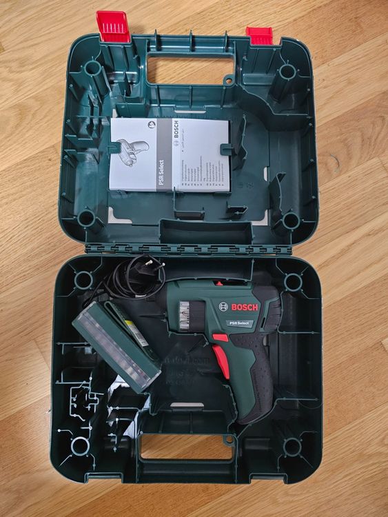 Bosch Akkuschrauber PSR Select mit Bit-Set Zubehör (Gebraucht) in Lenzburg für CHF 40 – mit ...