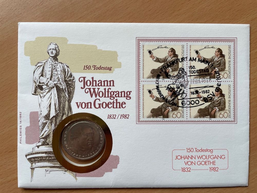 Ersttagesbrief "150 Todestag J.W. Goethe" 1982 (Neu (gemäss Beschreibung)) in Alpnach Dorf für ...