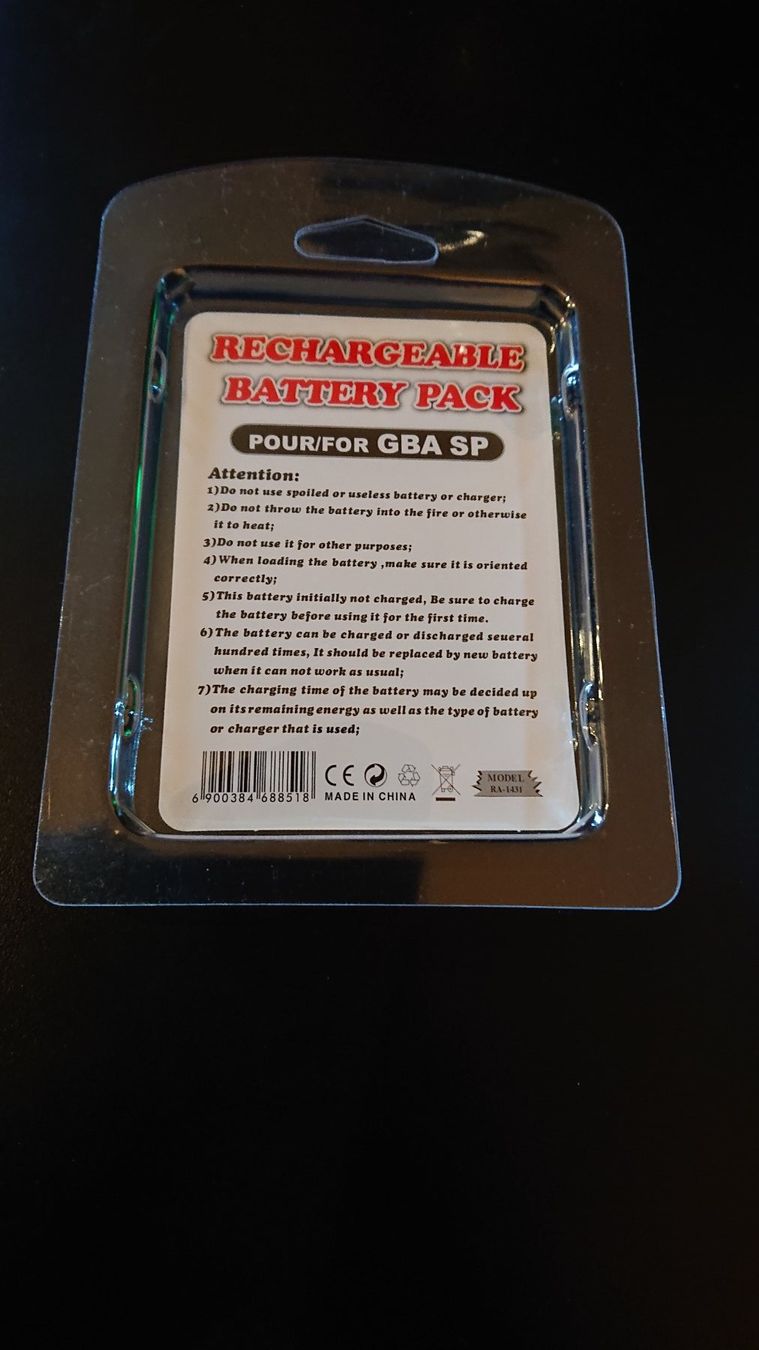 NEU - GBA SP - Akku 3.7V 850mAh Li-Ion - Battery Pack (Neu und ...