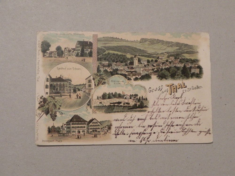 Litho Karte Thal St.Gallen 1900 Gasthof | Kaufen auf Ricardo