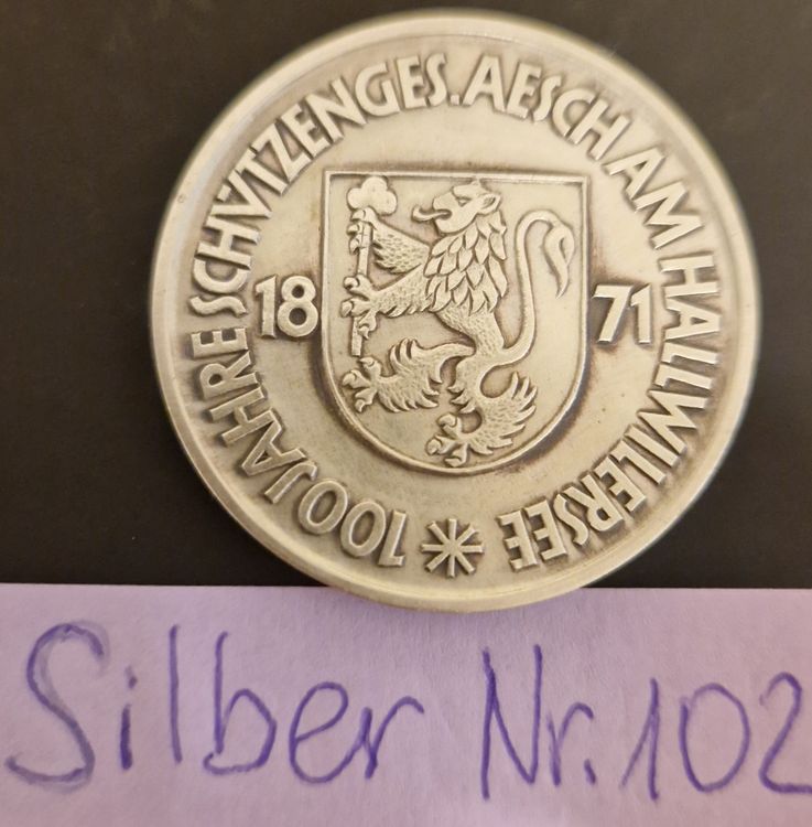 Silbermedaille Schützenverein Aesch 1971 (Gebraucht) in Stans für CHF 15 – mit Lieferung auf ...