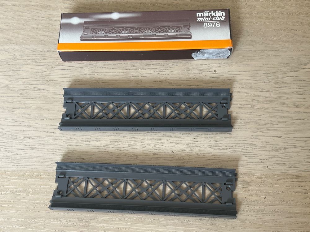 Märklin 2x 8976 Z Rampenstück gerade 110mm OVP NEU (Neuf avec emballage ...