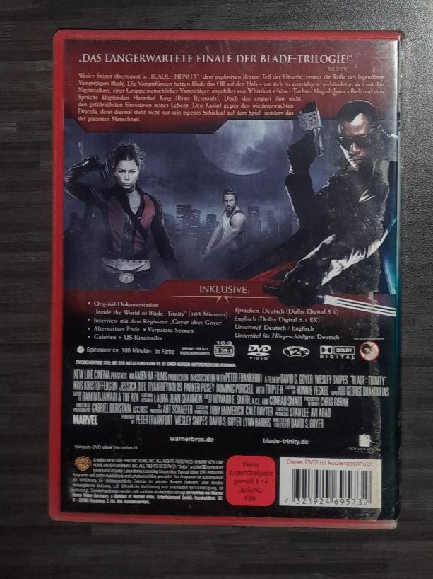 Blade Trinity DVD - Actionfilm mit Wesley Snipes ab 18 ! (Gebraucht) in ...