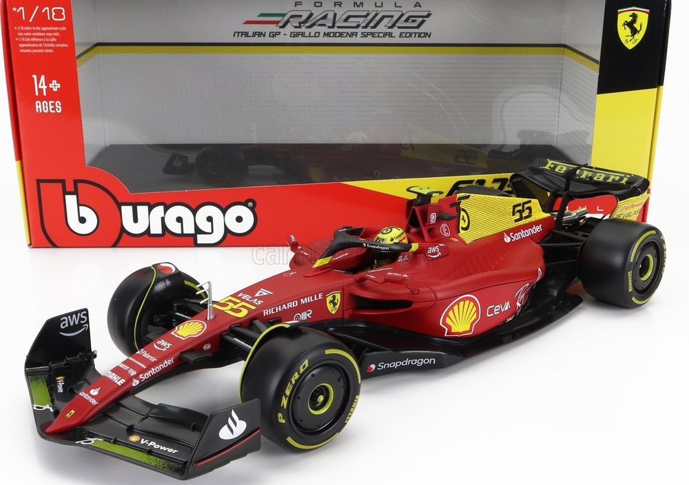 FERRARI F1-75 SCUDERIA #55 4nd MONZA Sainz 1/18 NEUHEIT | Kaufen auf ...