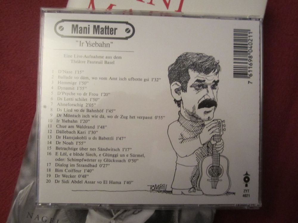 MANI MATTER BIOGRAPHIE INKLUSIV CD+ MC-KASSETTE!!! | Kaufen auf Ricardo