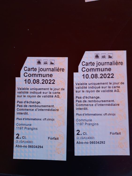 Tageskarte-Carte journalière-Day Pass CFF :10-08-2022 (Neu (gemäss ...