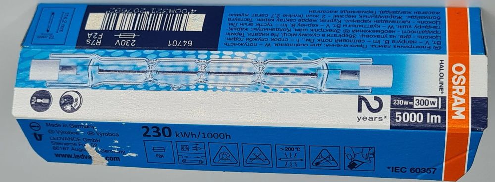 Halogen-Leuchtmittel Osram Haloline 230V/230W | Kaufen auf Ricardo