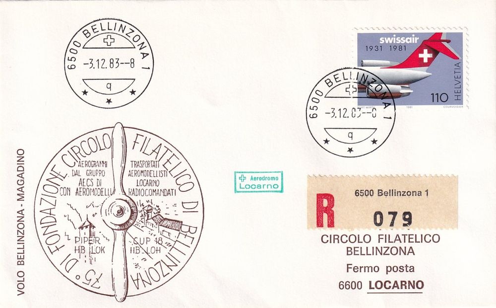 Sonderflug Bellinzona - Locarno (Magadino) 1983 (Gebraucht) in Baar für ...